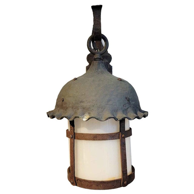 American Lafayette Hughes Mansion Wrought Iron, Glass One-Light Lantern ...