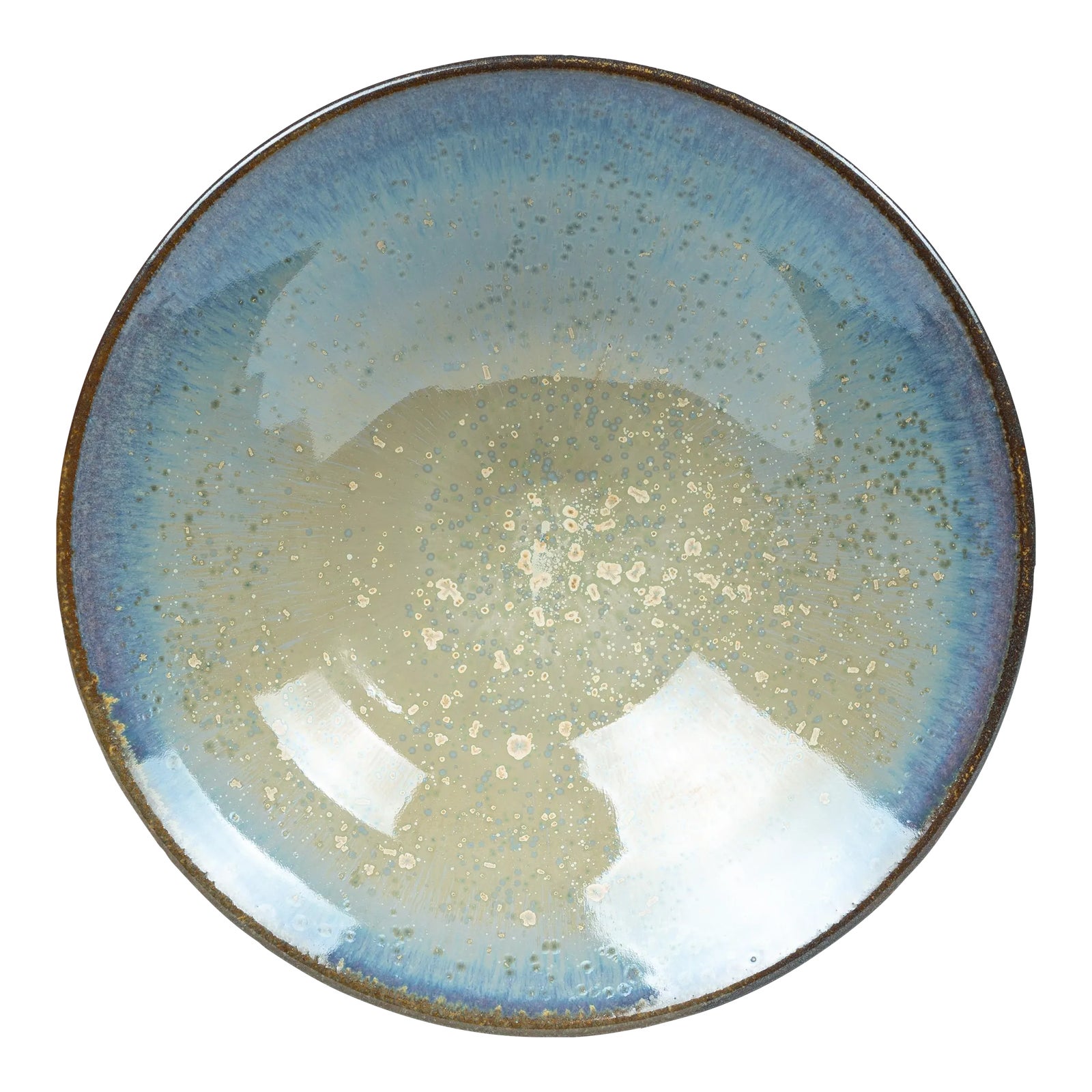 Munakata Ao-Chitan Crystalline Plate | Chairish