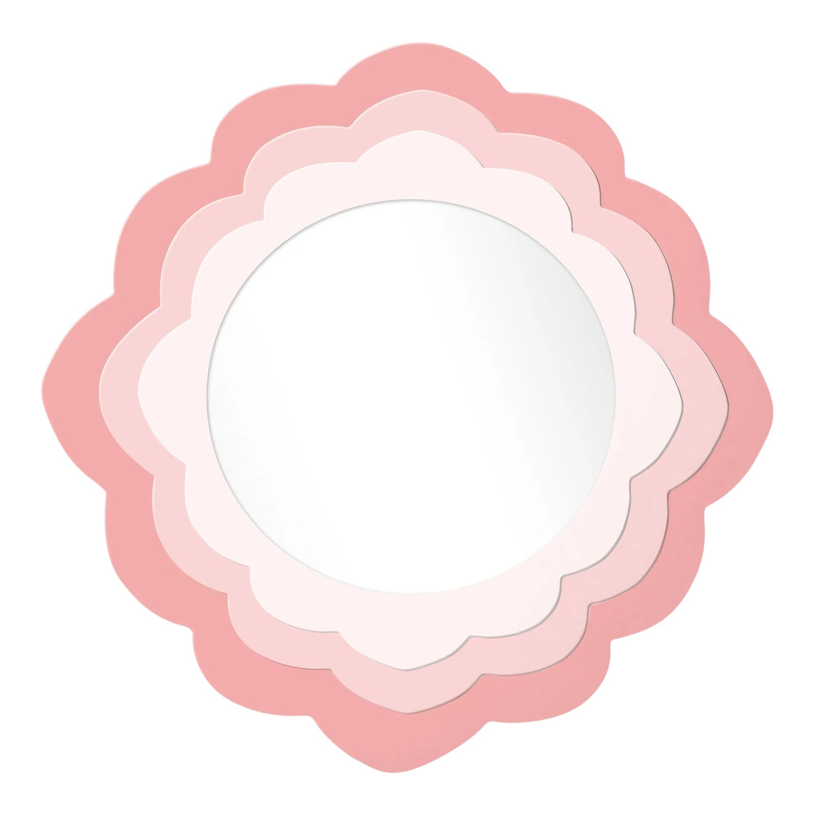 Fleur Home x Chairish Audobon Magnolia Circle Mirror in Pink Punch ...