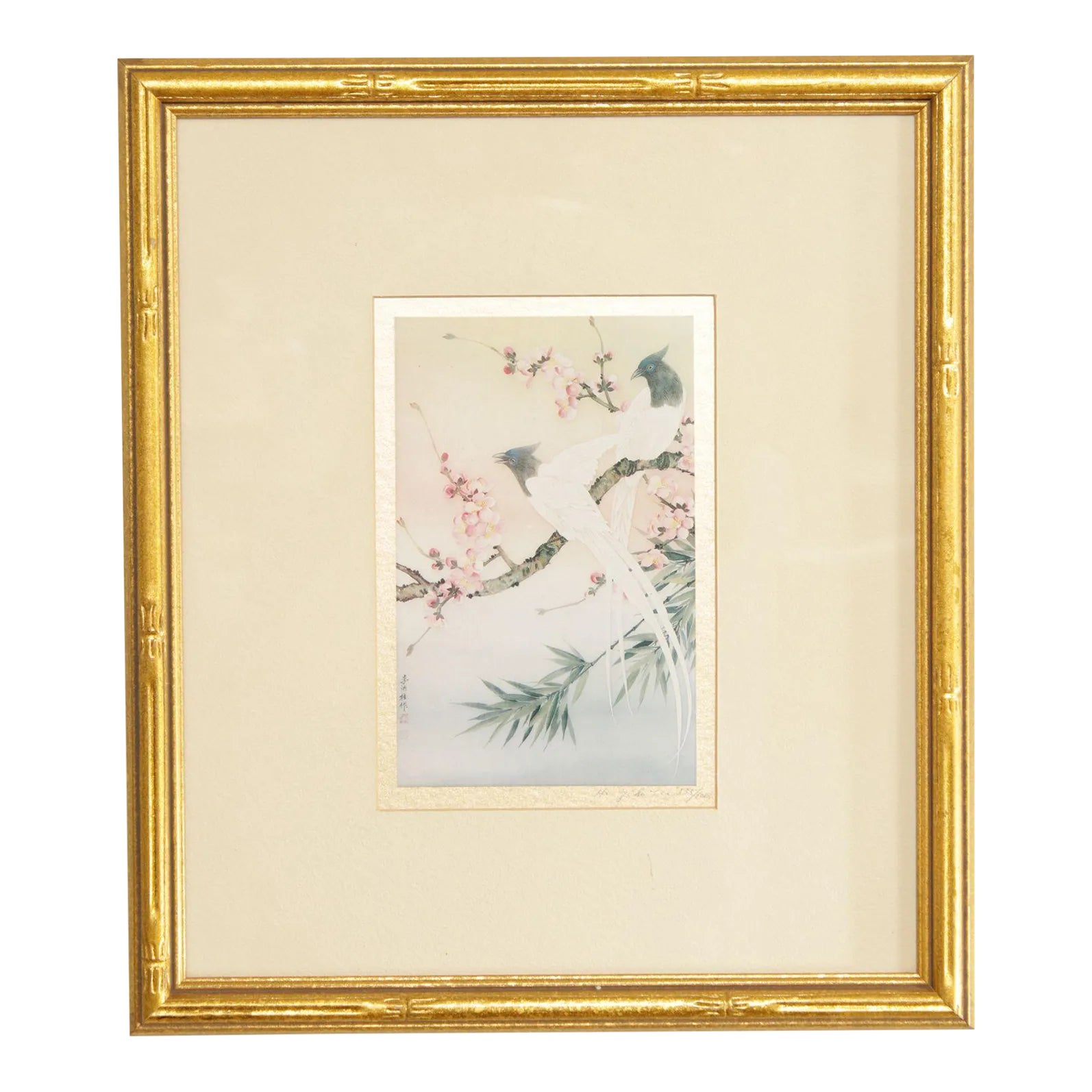 Chinese 20th C. White 'Eastern Song' Limited Edition Print, by Hung Chu ...