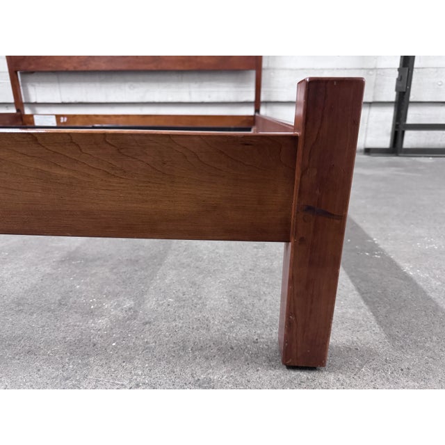 California King Stickley Furniture Cherry Wood Bed Frame | Chairish