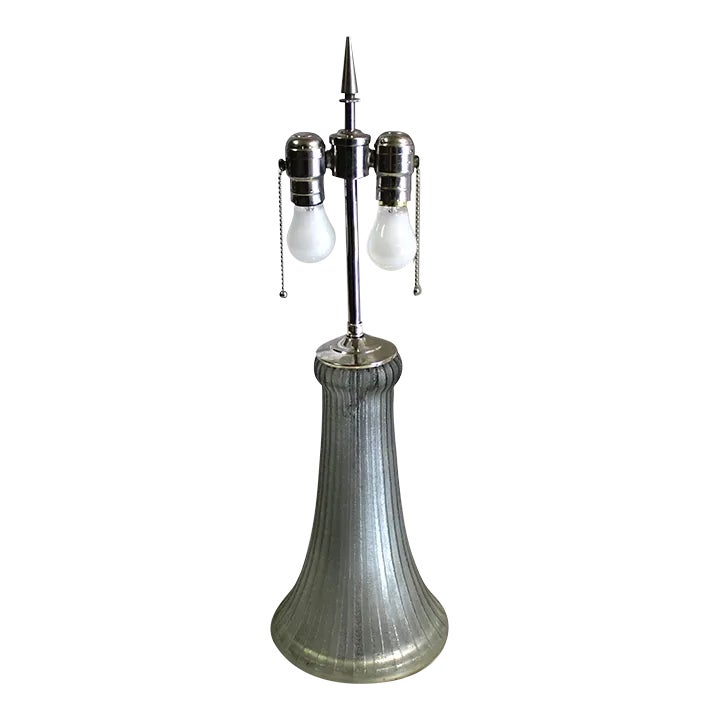 1990s Mid-Century Modern Lamp Base Glass | Chairish