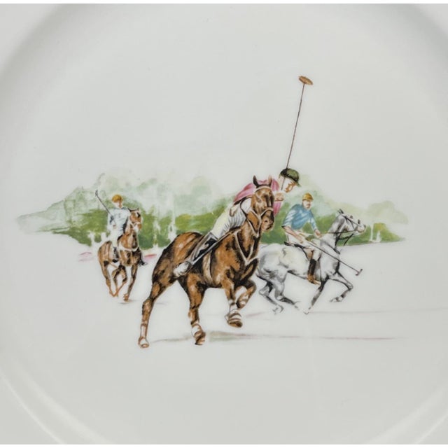 Vintage Ralph Lauren “Polo Scene” Bone China Dinner Plates- Set of 8 ...