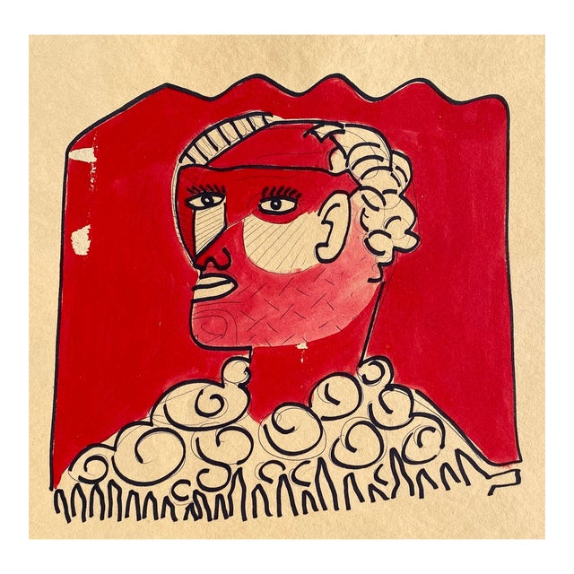 1960s Larry Connatser Modern Portrait | Chairish