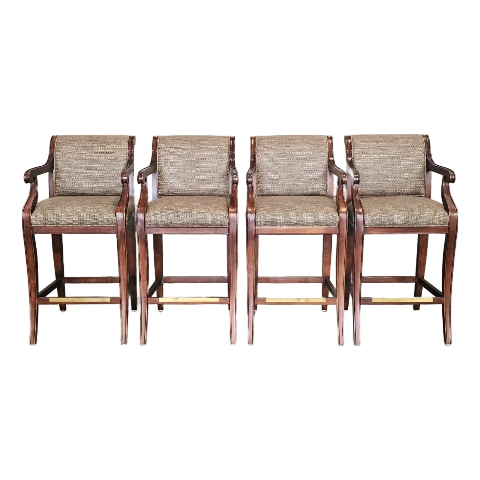 Hancock & Moore Bar Stools Counter Stools Bar Arm Chairs - Set of 4 ...