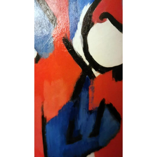 1980s French Symbolic Expressionism Oil Painting Depicting French ...