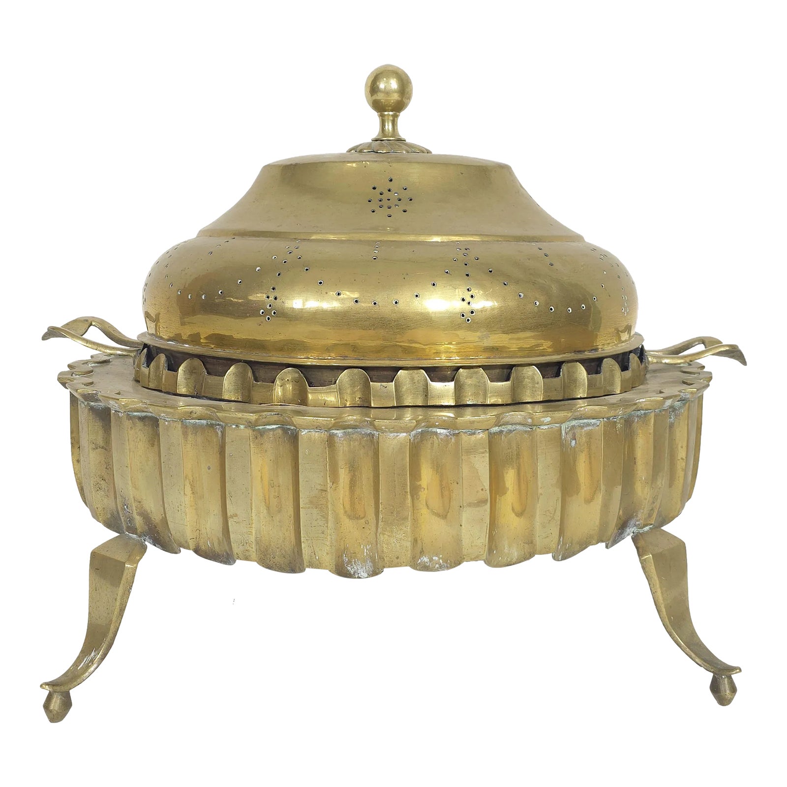 Huge Antique 19th C. Middle Eastern Turkish Ottoman Brass Brazier ...