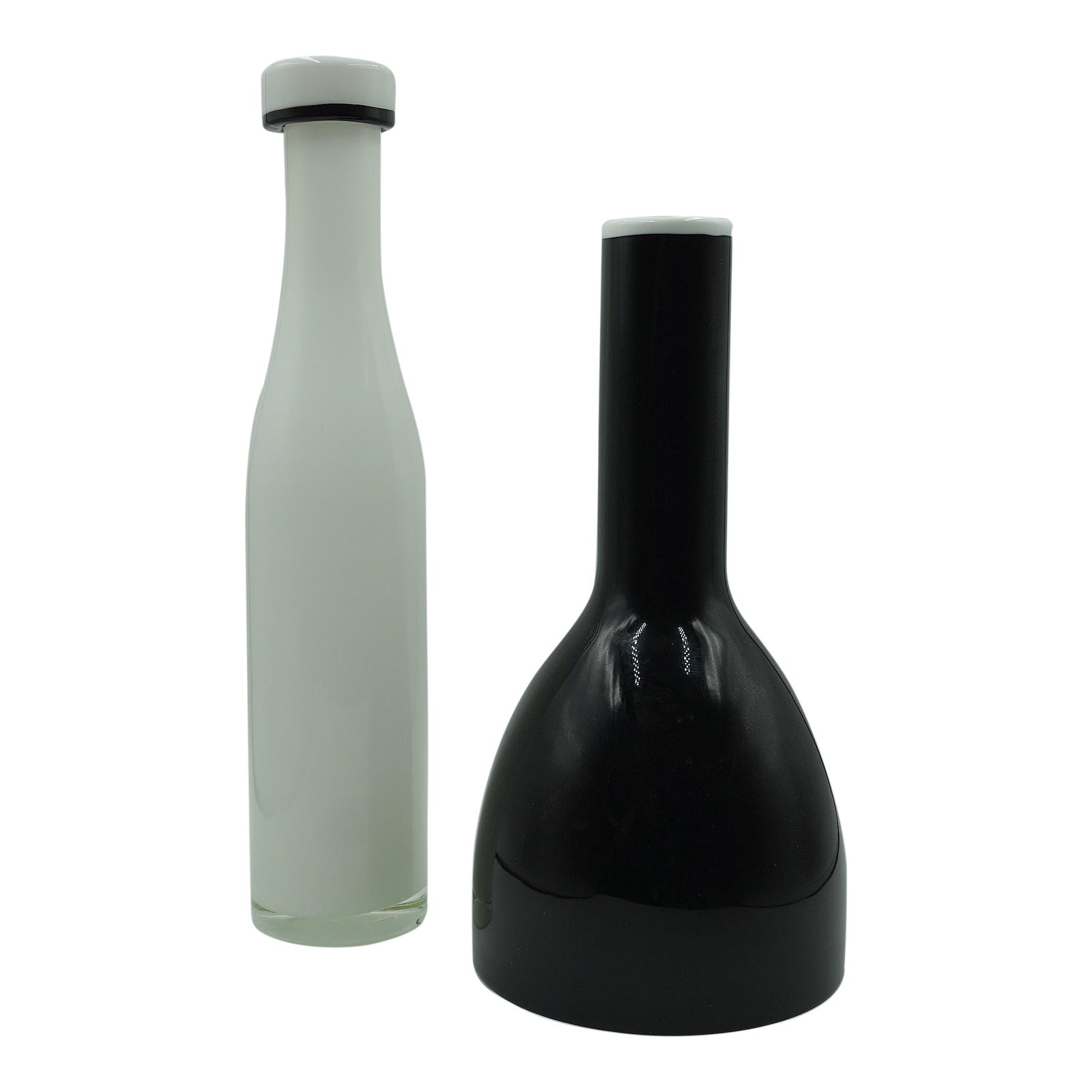 1980 Cased Glass Vase Bottles by Jerzy Sluczan-Orkusz for Tarnowiec ...