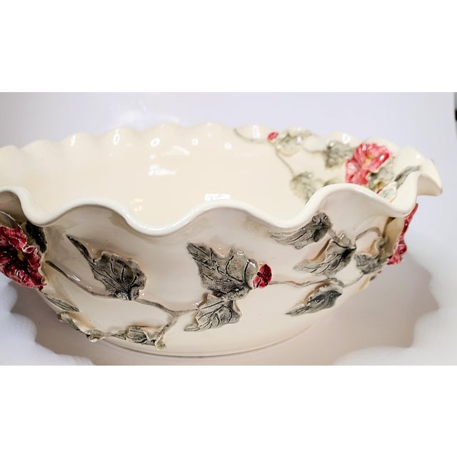 21st Century Hand-Sculpted Rose Bowl | Chairish