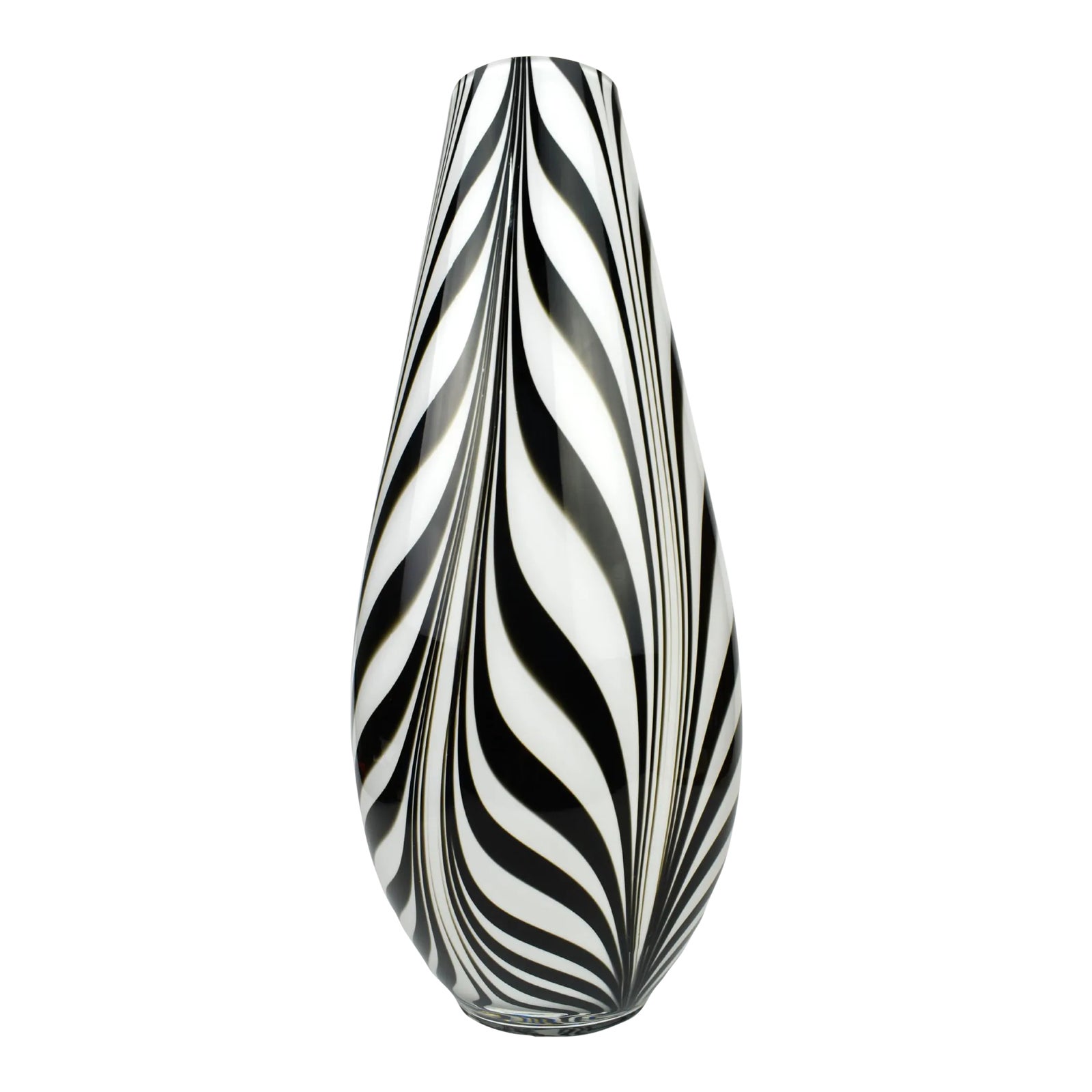 Late 20th Century Tall Jarek Kozlowsky Zebra Stripe Design Polish Art ...