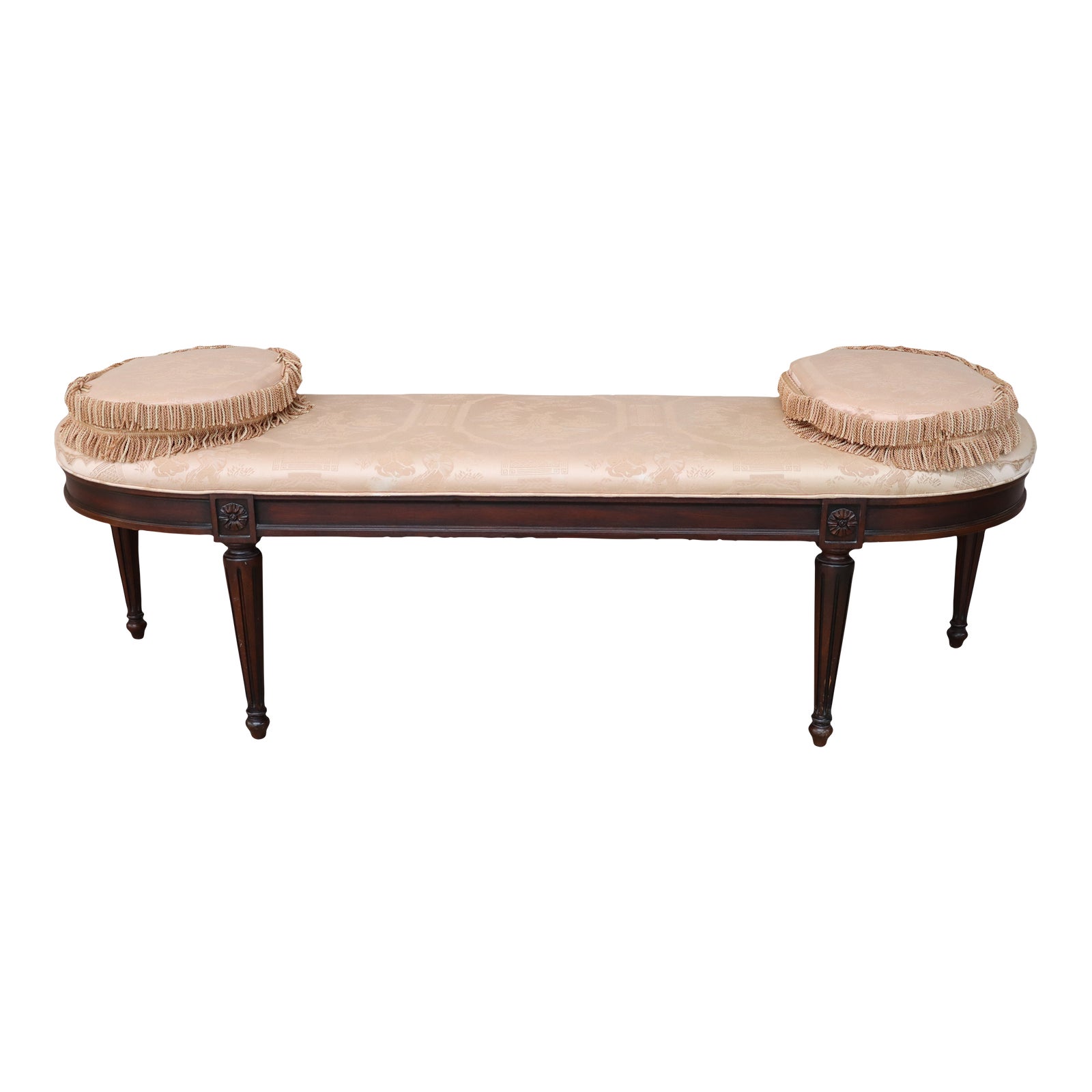 Henkel Harris Pink Chinoiserie Bench | Chairish