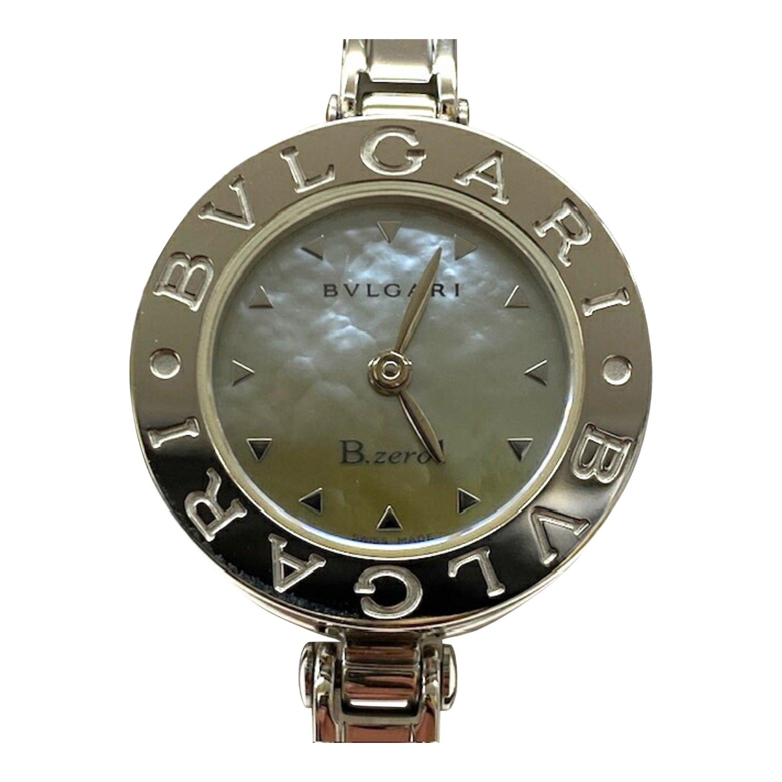 Bvlgari B-Zero1 Bangle Watch Ss Quartz Shell Dial Bz22S | Chairish