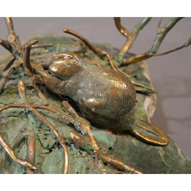 Norbert Roessler 20th Century American Bronze Beaver Limited Edition ...