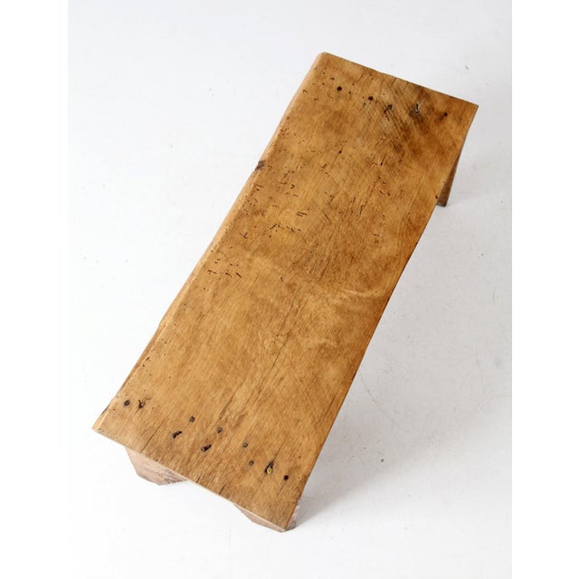 Vintage Rustic Wood Bench | Chairish