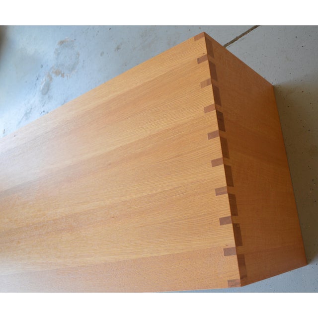 Mid-Century Modern Japanese Oak Solid Wood Coffee Table TV Media ...