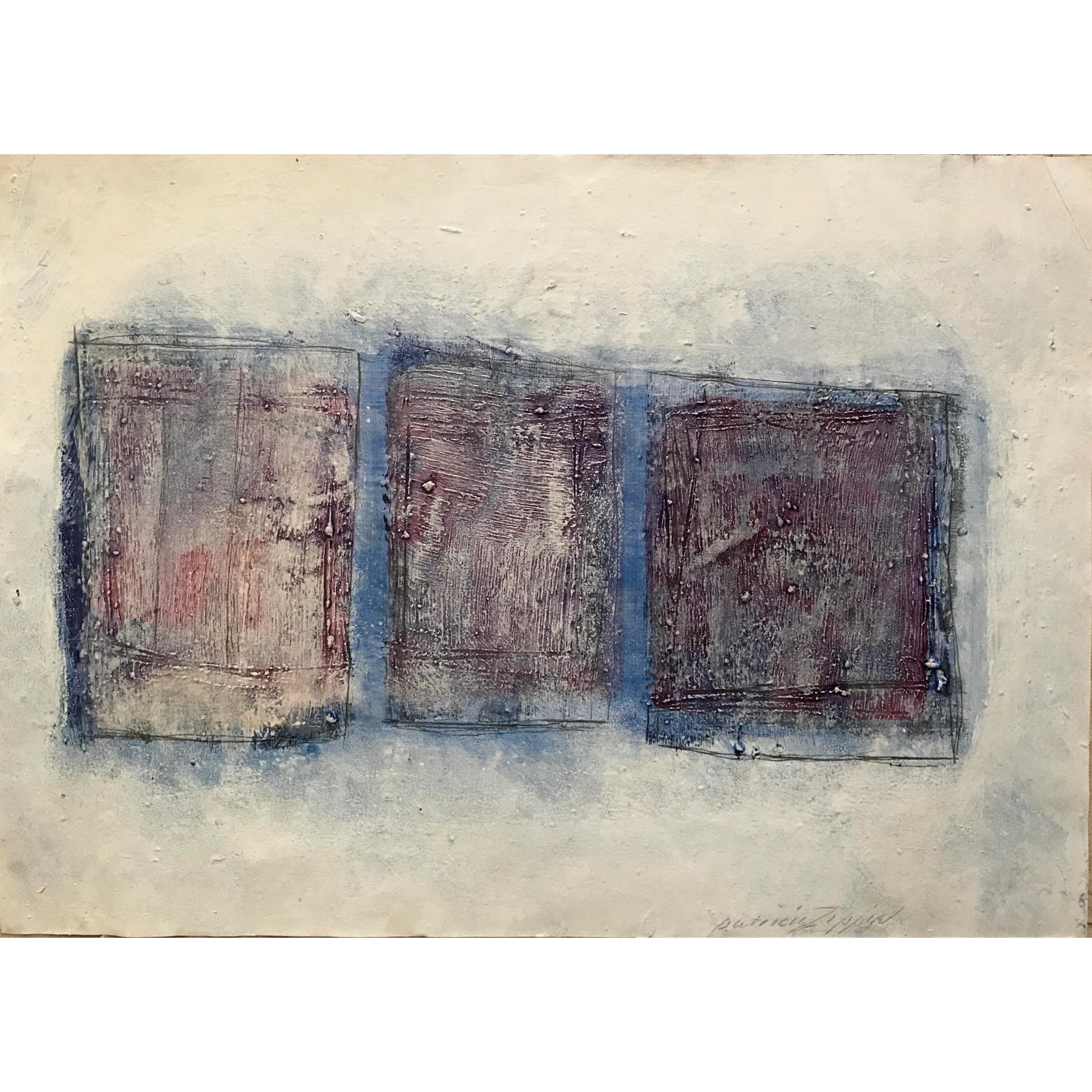 1980s Abstract Bay Area Artist Painting "3 Quadrilaterals" | Chairish