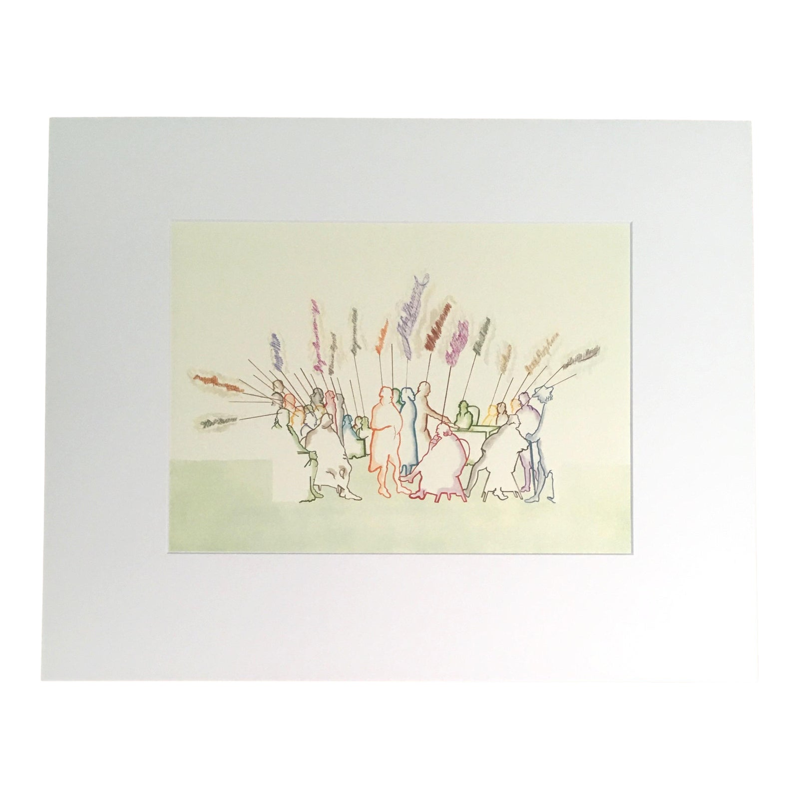 1975 "An Outline of History" Larry Rivers Print from the Kent Spirit of ...