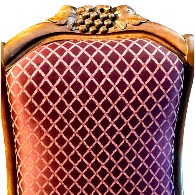 Late 19th C Walnut Lincoln Style Rocking Chair Re-Upholstered in ...