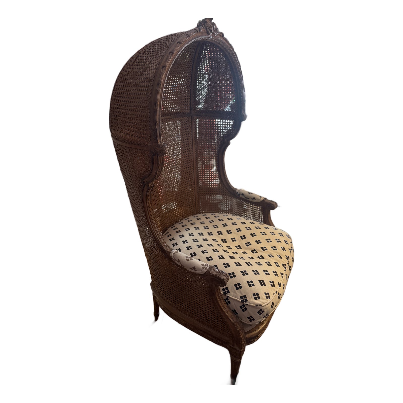 1930s Cane Back French Louis XVI Porter’s Hall or Canopy Chair | Chairish