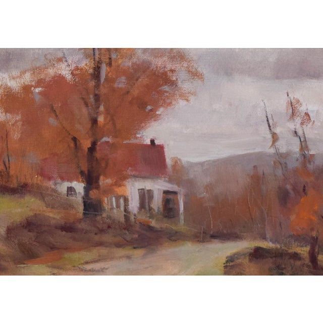 Vintage American Impressionist Fall Landscape With Farm House by Harry ...