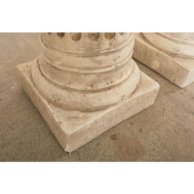 Pair of Neoclassical Style Greco Roman Plaster Columns | Chairish