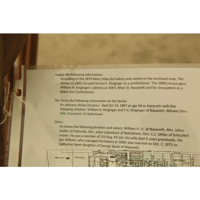 W. H. Kinginger Nazareth P. A. Baker and Confectioner Engraved Antique ...