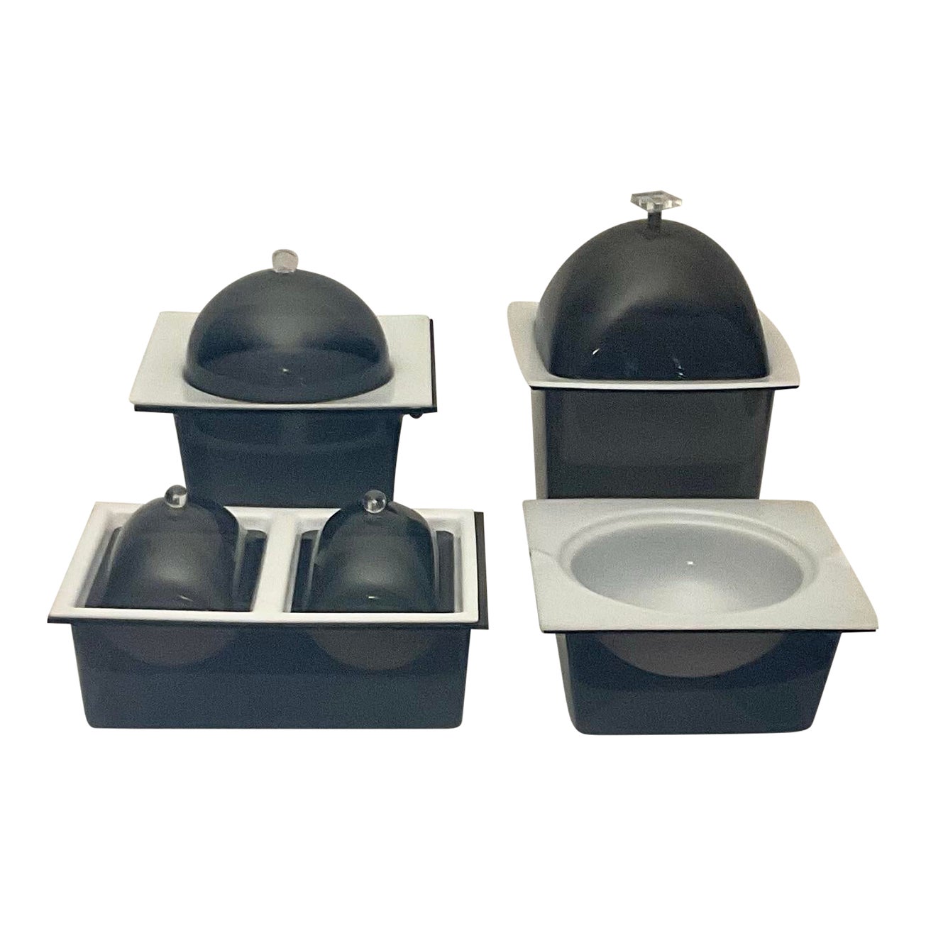 1960s Acrylic Mod Space Age Thermalene 12 Piece Hot & Cold Food Server Dome-A-Lene | Chairish