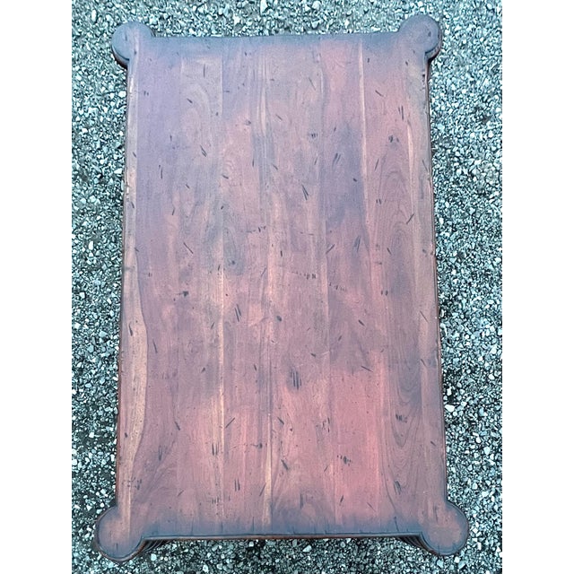 Solid Mahogany Rustic Carved Leg Coffee Table - Attributed to Milling ...