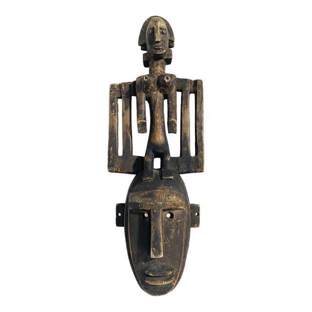 Old Dogon Satimbe Mask W/ Female Figure Mali 28.5" H | Chairish