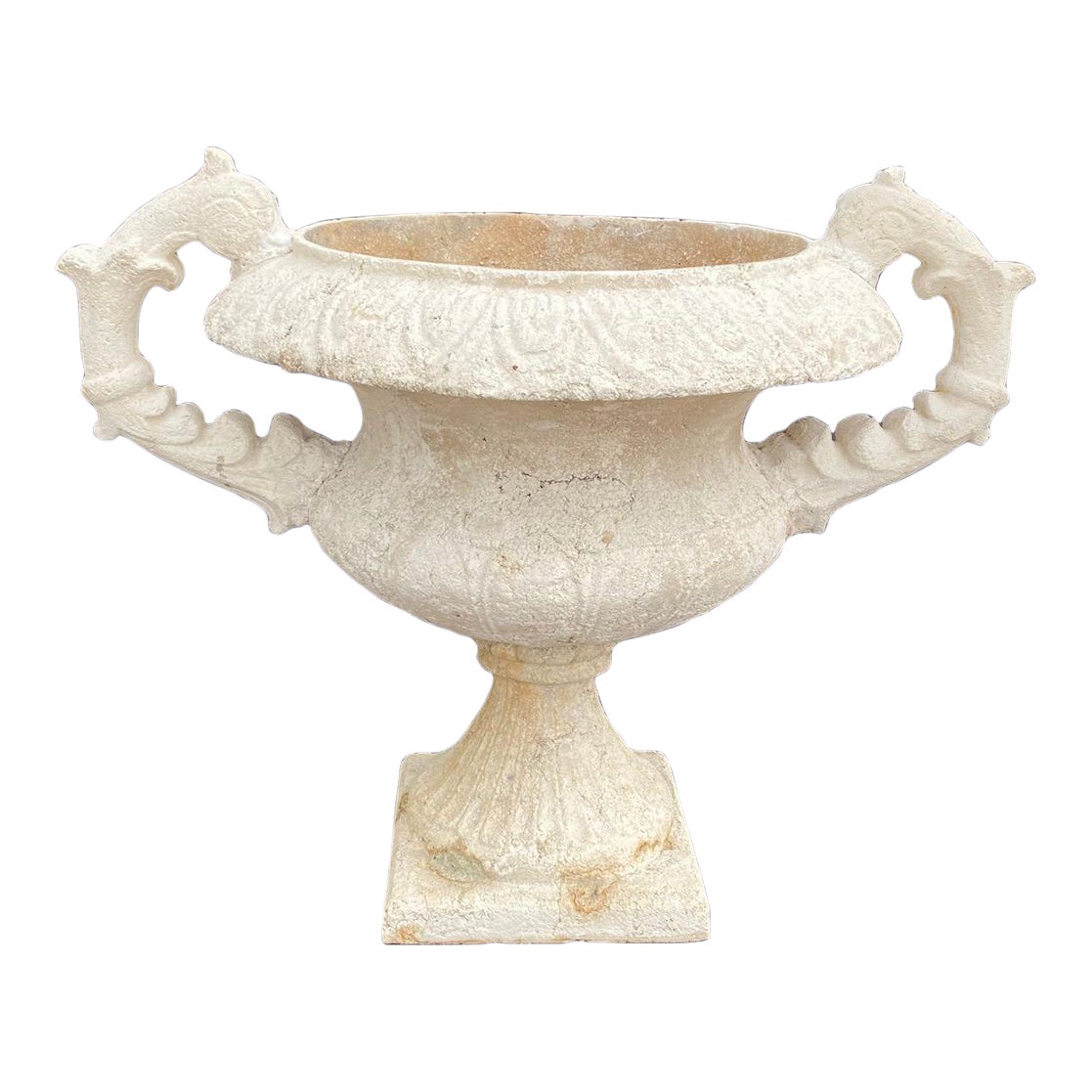 Neoclassical Style Stone Resin Garden Urn | Chairish