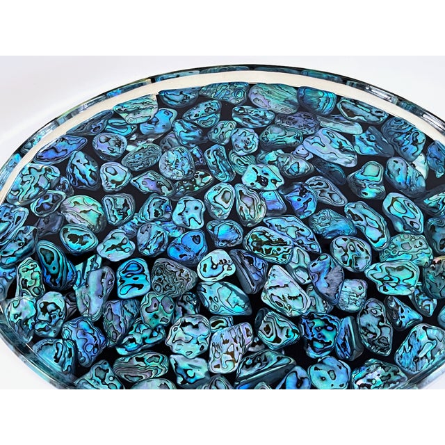 Abalone and Resin Oval Tray | Chairish