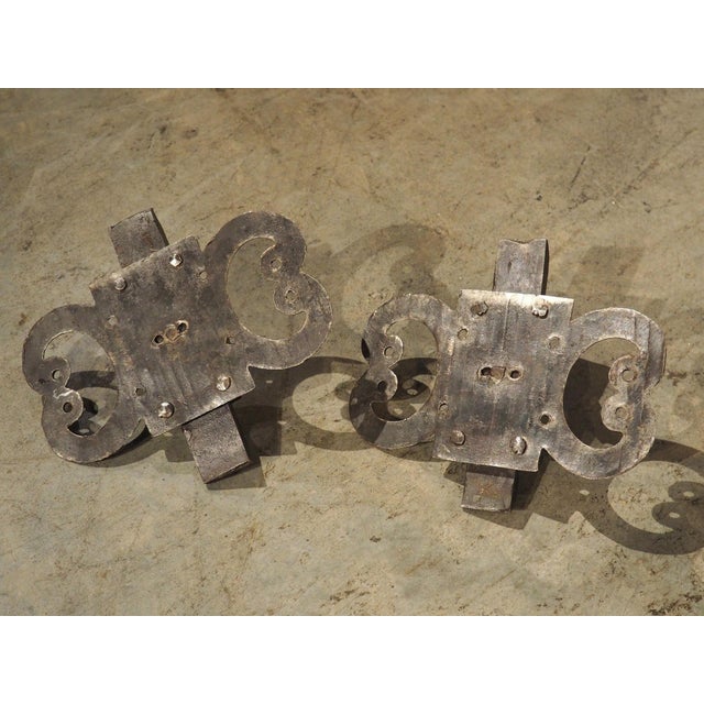 Pair of 19th Century French Cut Steel Slide Latches | Chairish