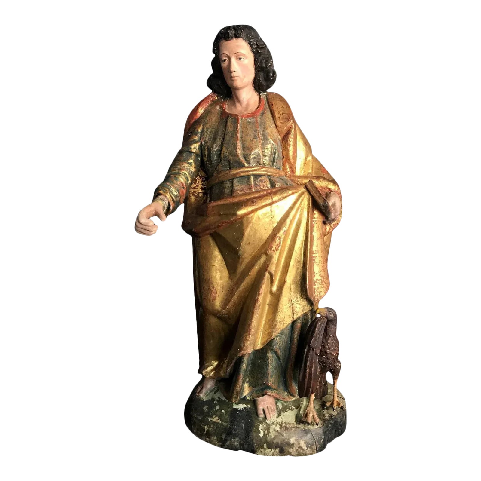 Spanish Colonial Antique Santo Figure | Chairish