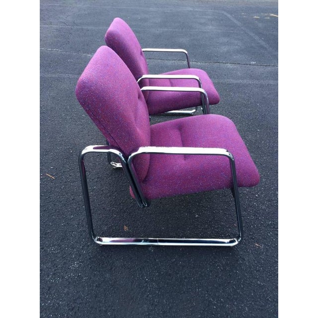 Violet Chrome Steelcase Chairs - A Pair | Chairish