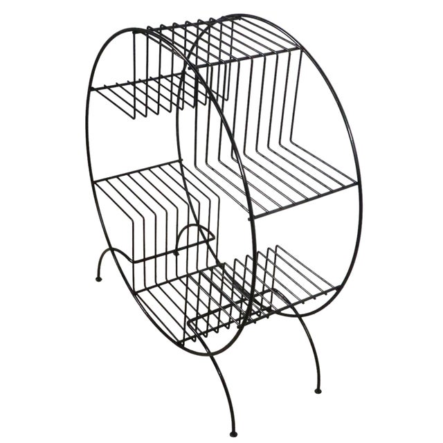 Circular Mid Century Wire Plant Stand | Chairish