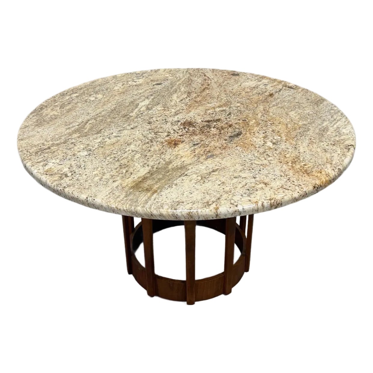 Brown-Saltman Mid-Century Modern Marble Top Dining Table | Chairish