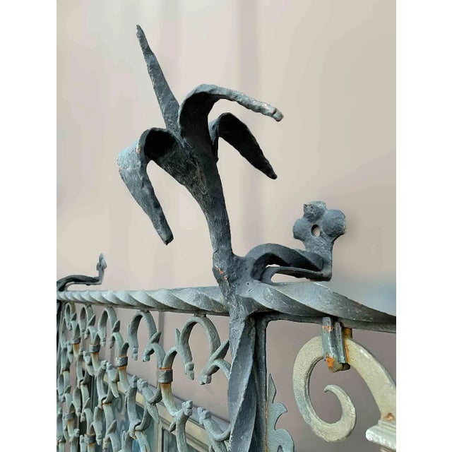 Antique Decorative Wrought Iron Window Panel | Chairish