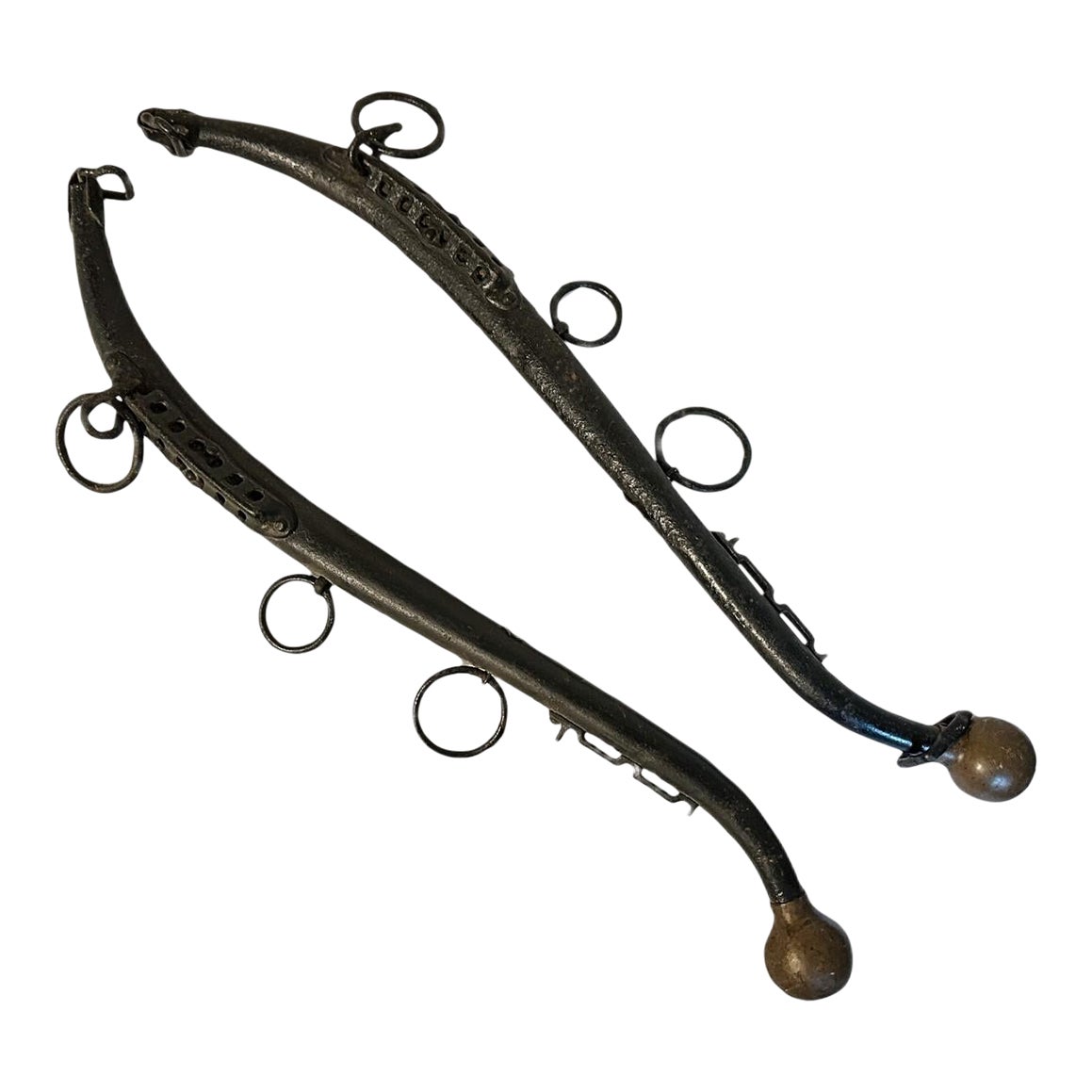 Antique Late 19th Century Iron & Brass Horse/Mule Hames Harness- Set of ...