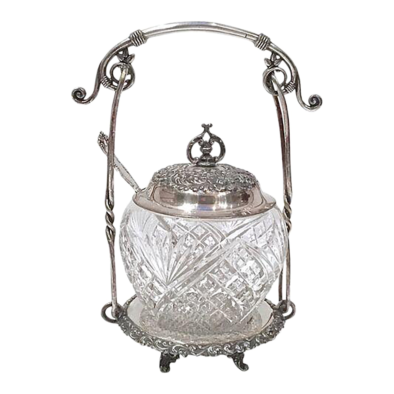 Antique Aesthetic Movement Sugar Bowl & Caddy | Chairish