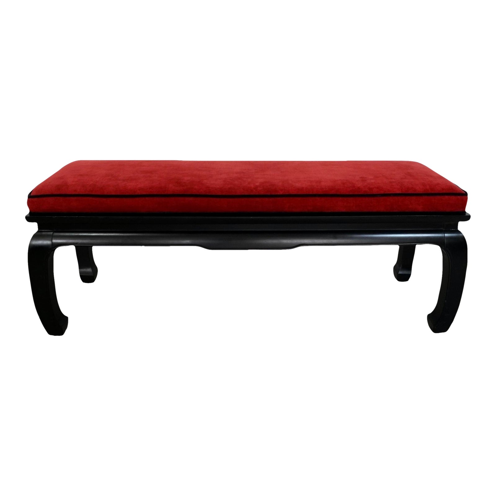 1960’s Mid-Century Asian Modern Chinoiserie Ming Bench | Chairish