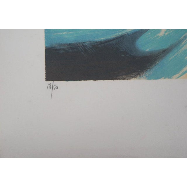 Daniel Gelis, Bateau en haute mer, Lithograph | Chairish