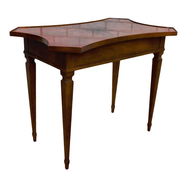 Baker Furniture Federal Heckman Inlaid Tea Side Table | Chairish