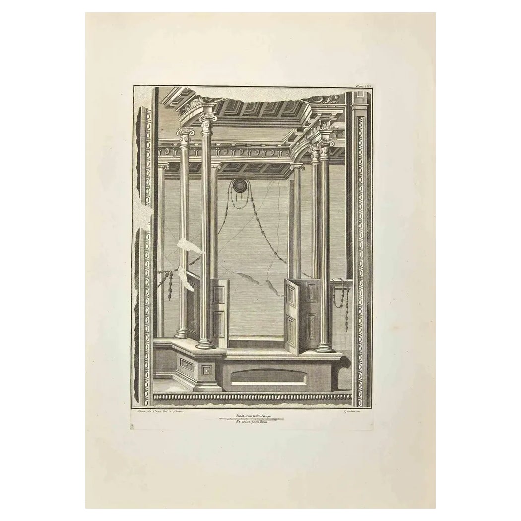 Francesco Lavega, Temple from Antiquities of Herculaneum, Etching, 18th ...