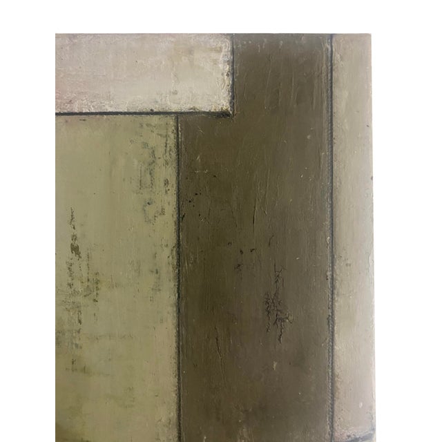 Contemporary Geometric Abstract Oil Painting Small Square Study by ...