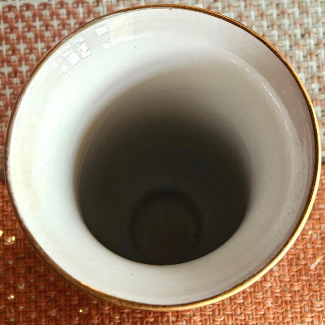 Vintage Japanese Style Cranberry Porcelain Vase Gold & Enamel Flowers ...