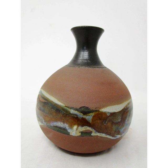 Vintage 1980s Signed Pottery Vase by Bobbye Love Runnels | Chairish