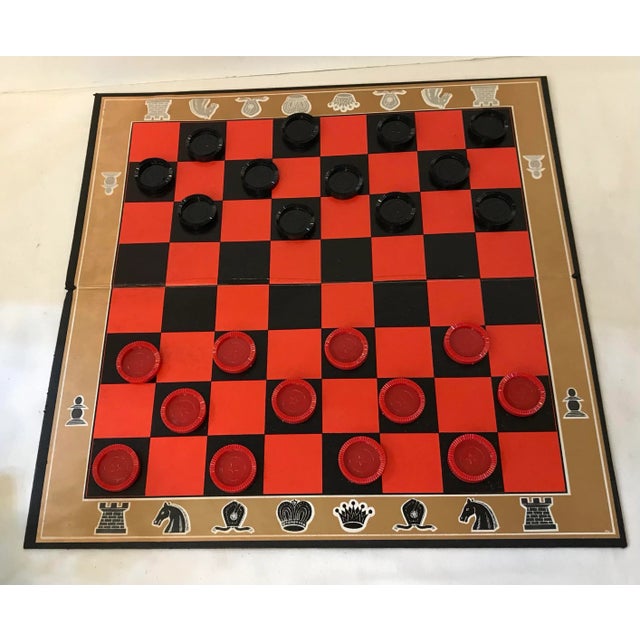 Vintage Checker Set | Chairish