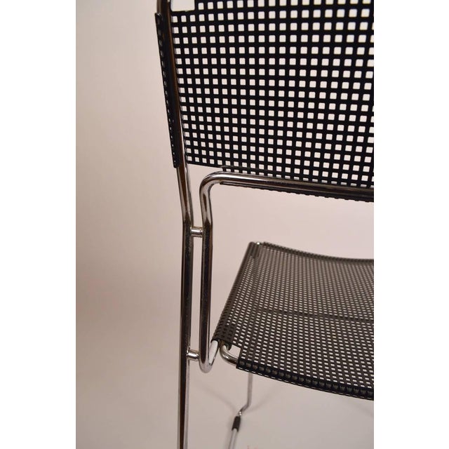 Black and Chrome Metal Mesh Chair | Chairish