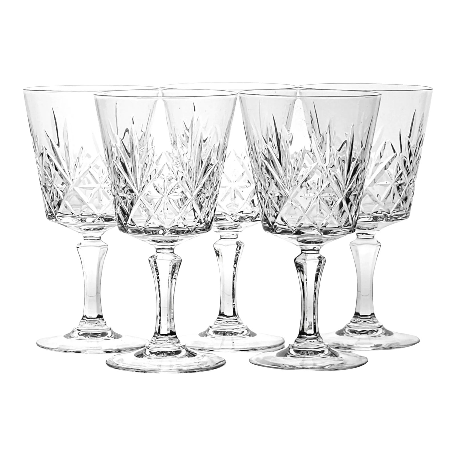 Chantilly Taille Beaugency Wine Glasses by Cristal d'Arques-Durand Set ...