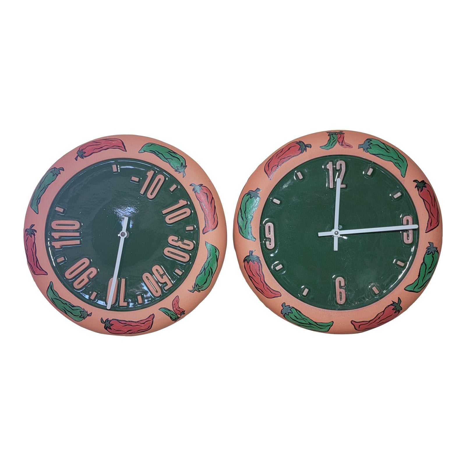 1990s Opus Terra Cotta Outdoor Clock and Thermometer | Chairish